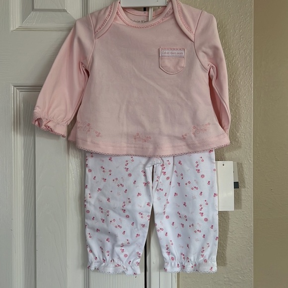 Calvin Klein | Matching Sets | Calvin Klein Baby Girl Pink Set | Poshmark